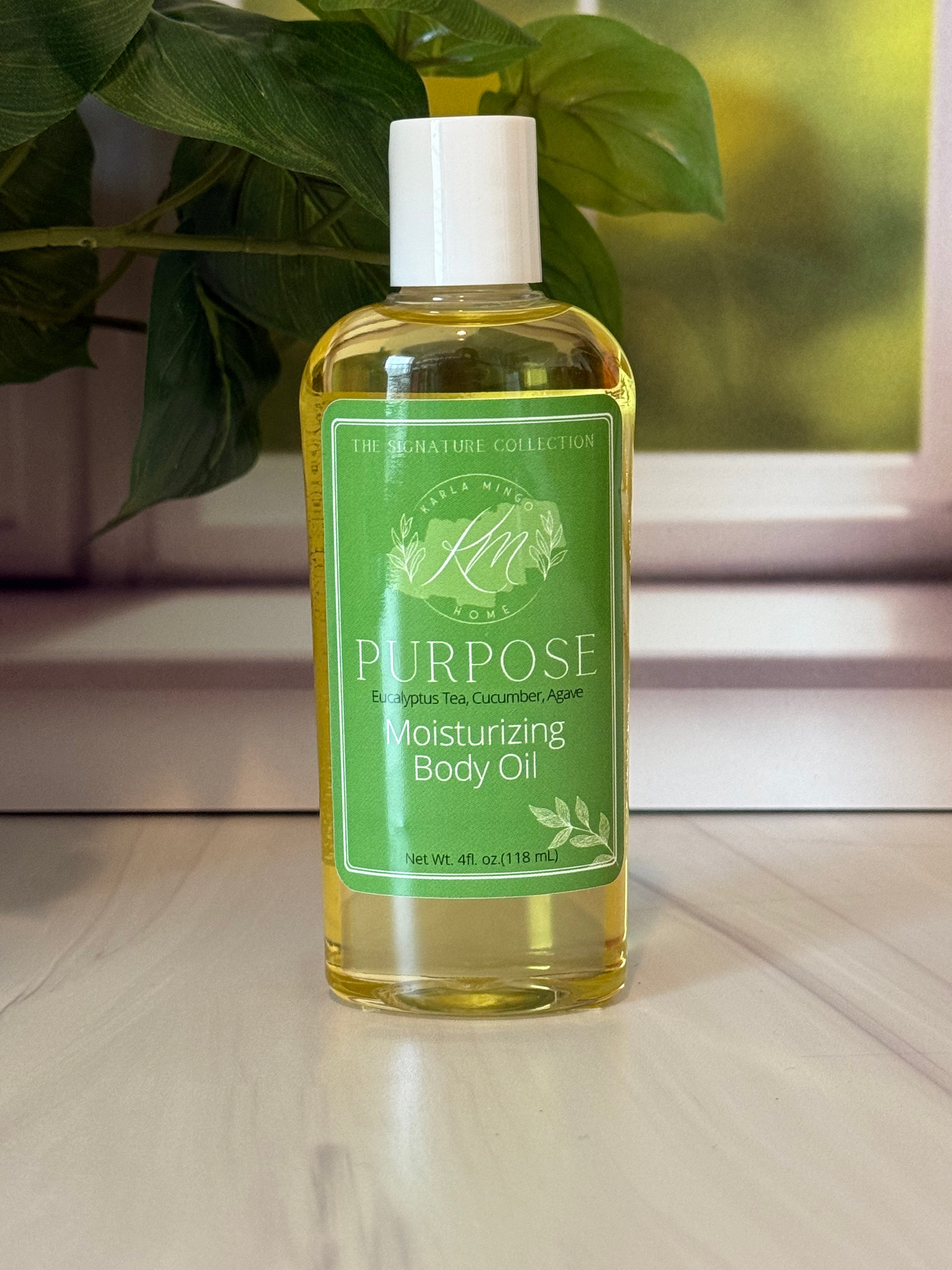 PURPOSE Moisturizing Body Oil*Eucalyptus Tea, Cucumber,Agave – Karla ...